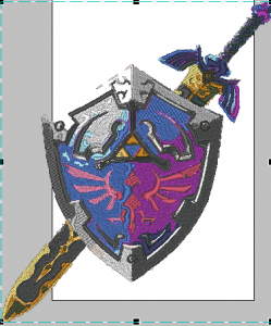 Hyrule Sword and Shield - A.G.E Store videogame embroidery patterns