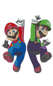 Mario Luigi jump embroidery - A.G.E Store | anime patterns