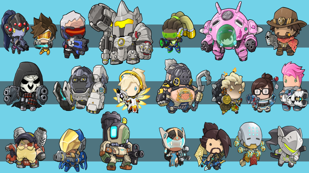 Embroidery Overwatch Chibi Set - A.G.E Store |anime videogame patterns