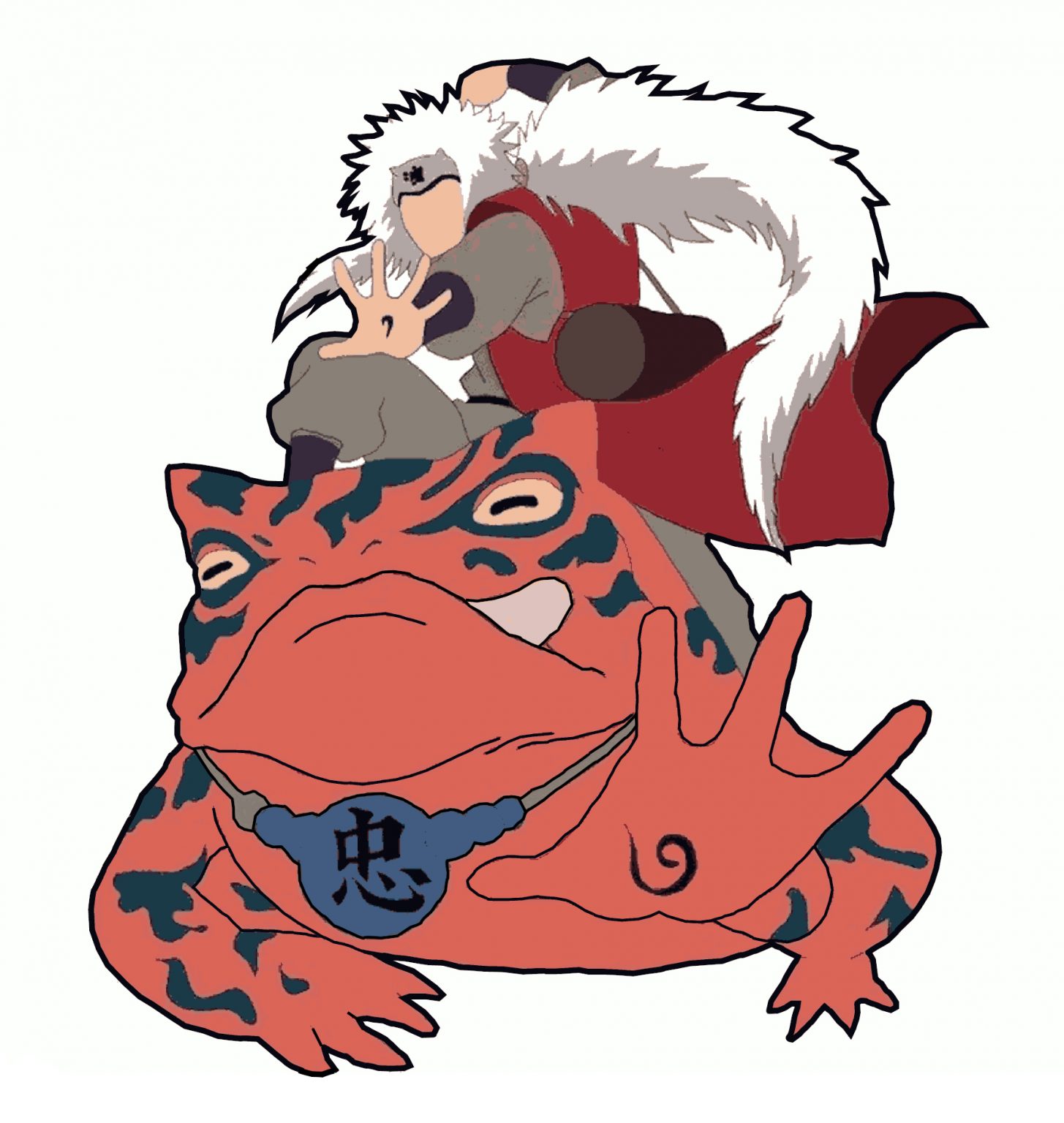 Anime Embroidery Jiraiya Rides Toad - A.G.E Store anime patterns