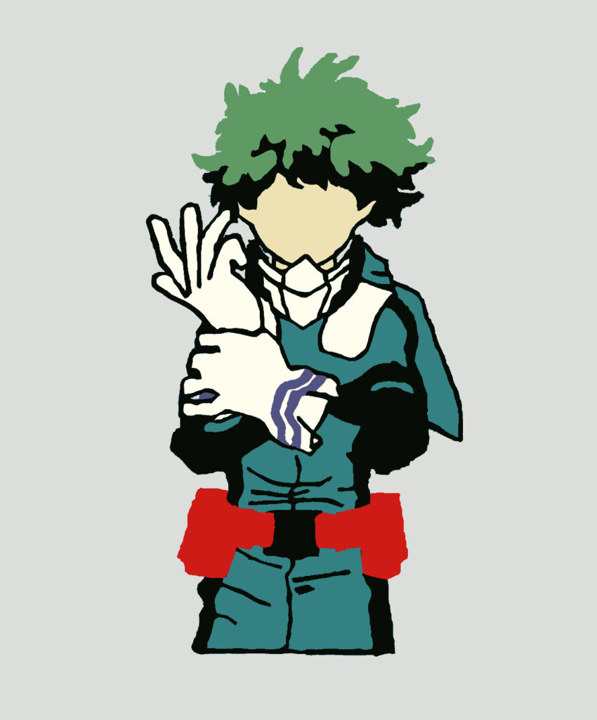 Anime Embroidery MHA Deku Simple - A.G.E Store embroidery pattern