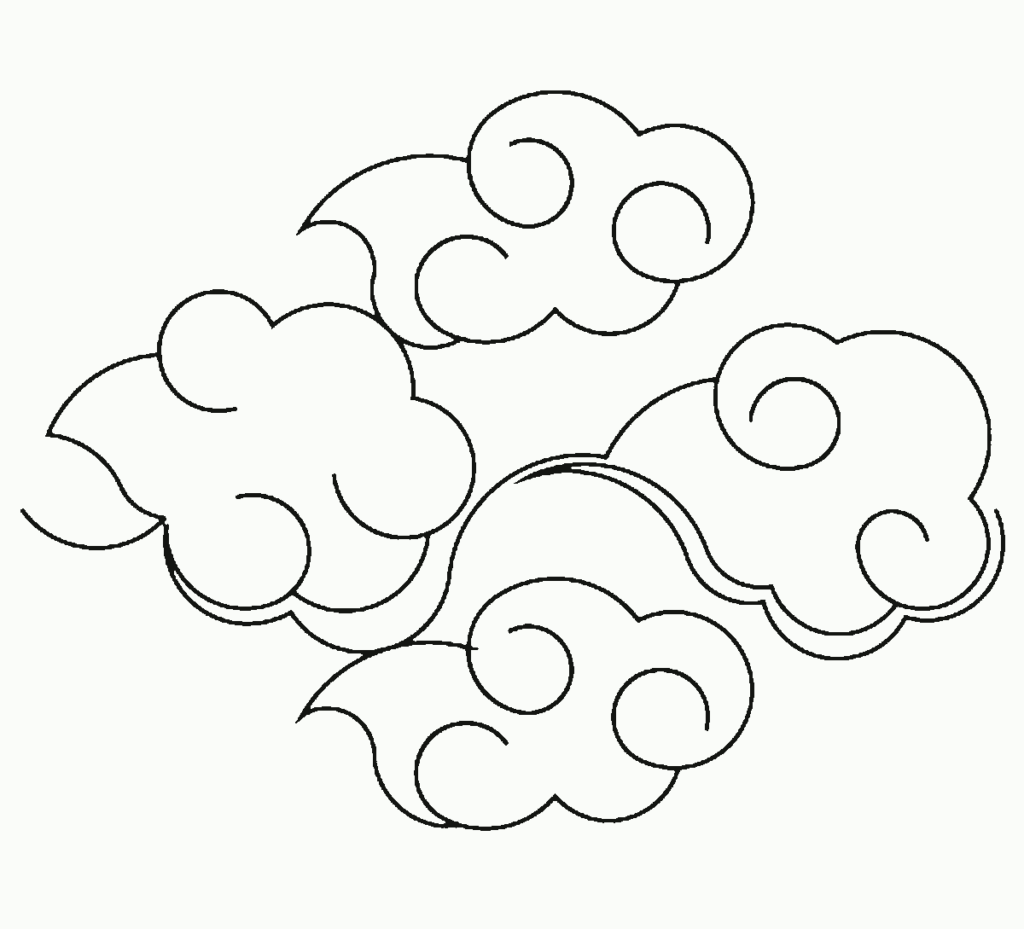 Embroidery Pattern Naruto Clouds Lineart - A.G.E Store |anime patterns