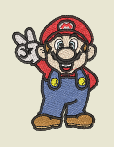 Embroidery Pattern Mario Peace - A.G.E Store anime embroidery patterns