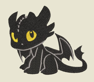 How To Train Your Dragon Toothless Embroidery - A.G.E Store