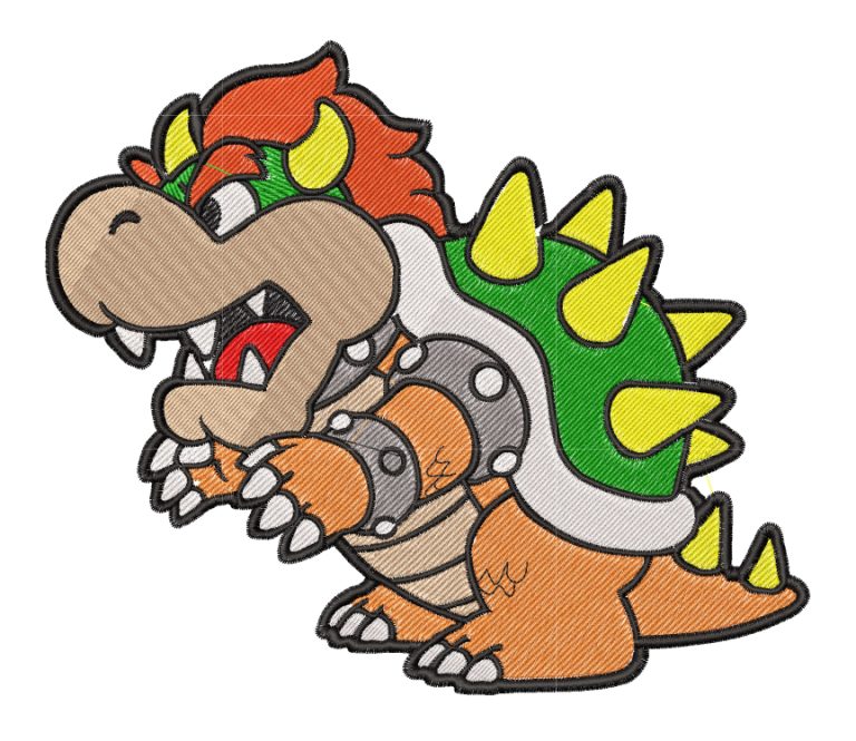 Embroidery Pattern Bowser Growl - A.G.E Store | anime patterns