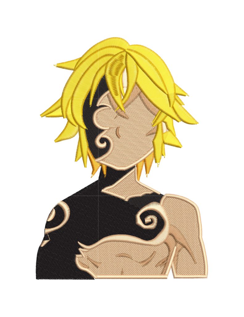 Anime Embroidery Pattern Seven Deadly Sins Meliodas Simple