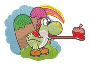 Embroidery Pattern Yoshi Eats - A.G.E Store | embroidery patterns