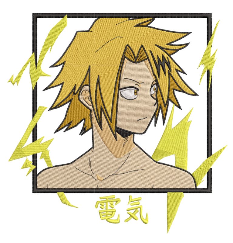 Anime Embroidery Pattern MHA Denki Bust - A.G.E Store | patterns