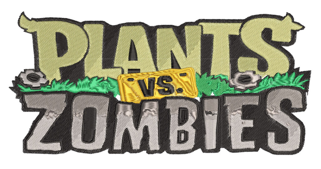 Embroidery Pattern Plants Vs Zombies Logo - A.G.E Store |designs