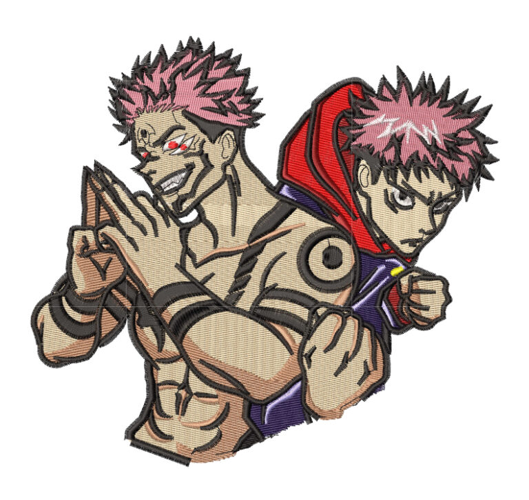 Anime Embroidery Pattern Jujutsu Yuji Duo - A.G.E Store | designs