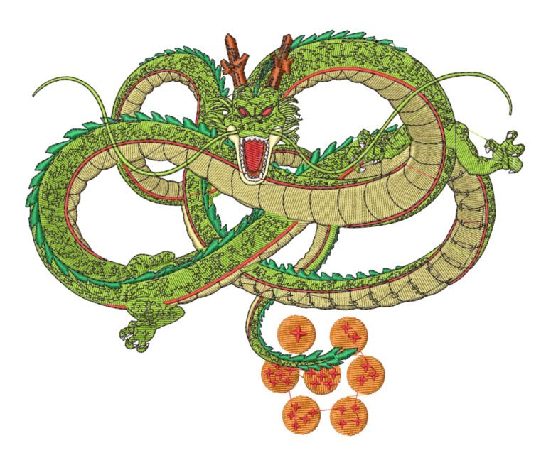 Anime Embroidery Pattern DB Shenron Full - A.G.E Store | designs