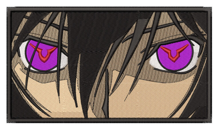 Anime Embroidery Code Geass Lelouch Closeup - A.G.E Store
