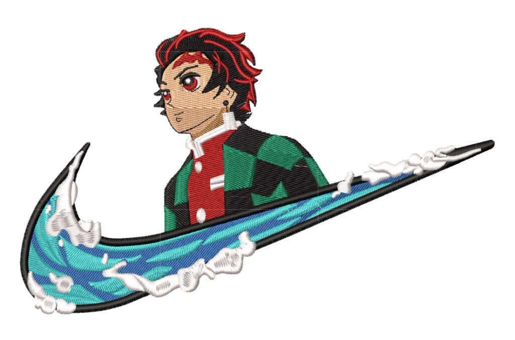 Anime Embroidery Pattern Tanjiro Swoosh - A.G.E Store | designs