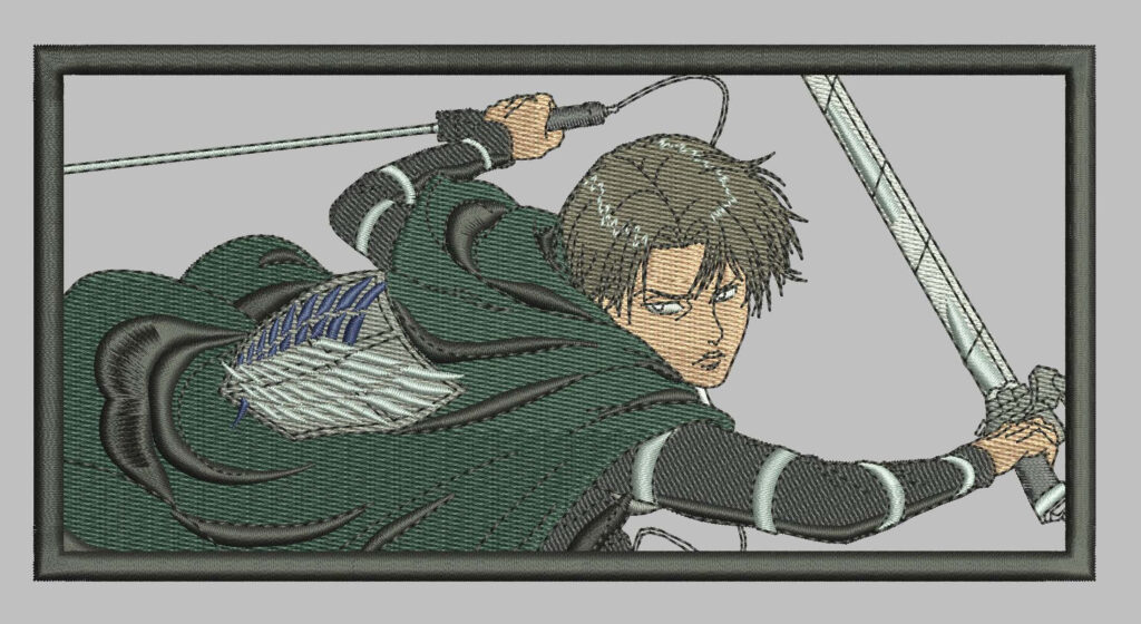 Anime Embroidery AOT Levi Sword Strike Boxed - A.G.E Store