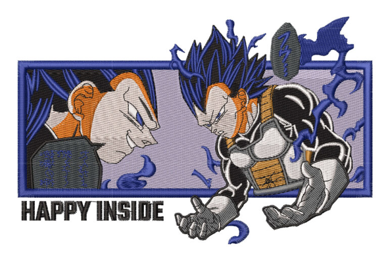 Embroidery Pattern Vegeta Happy Inside - A.G.E Store | designs