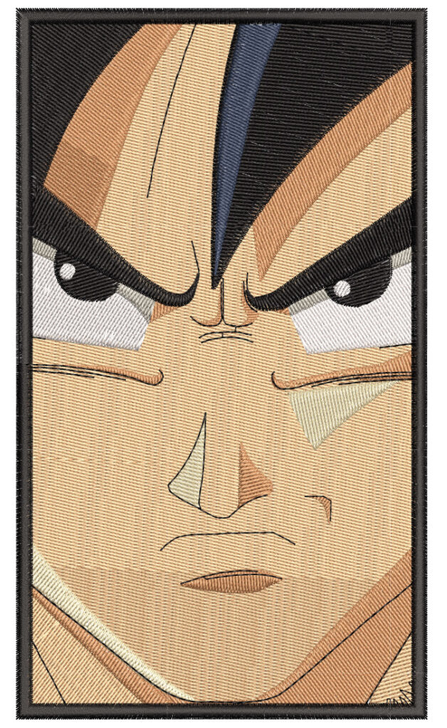 Anime Embroidery Pattern Goku Smirk Vert - A.G.E Store | designs