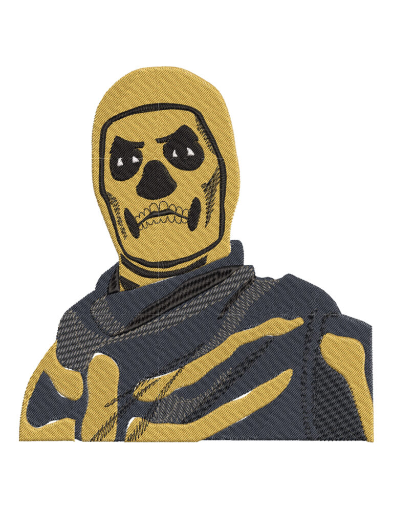 Embroidery Pattern Fortnite Gold Skull Trooper - A.G.E Store