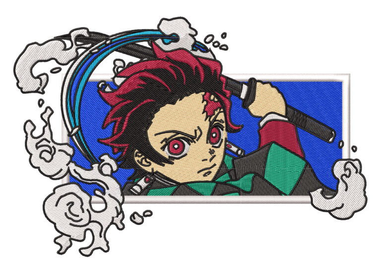 Anime Embroidery Pattern Tanjiro Sword Strike - A.G.E Store