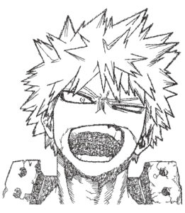 Anime Embroidery Pattern Bakugo Face Lineart - A.G.E Store | designs