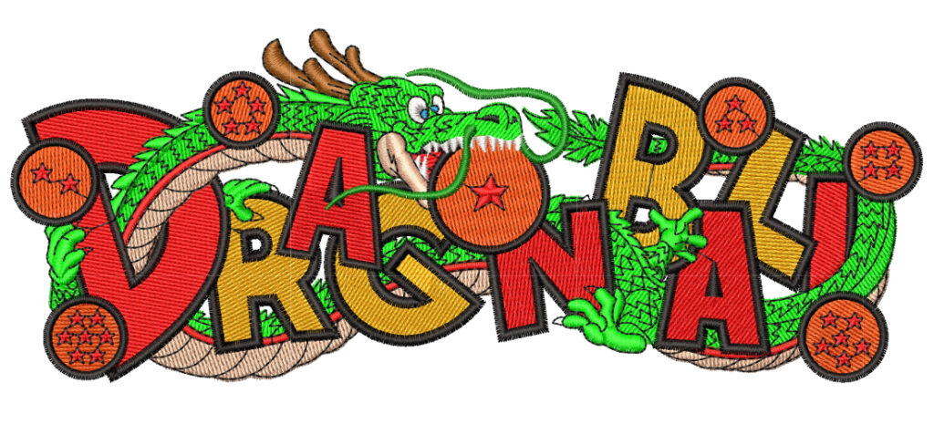 Anime Embroidery Pattern Dragon Ball Letters - A.G.E Store | machine ...