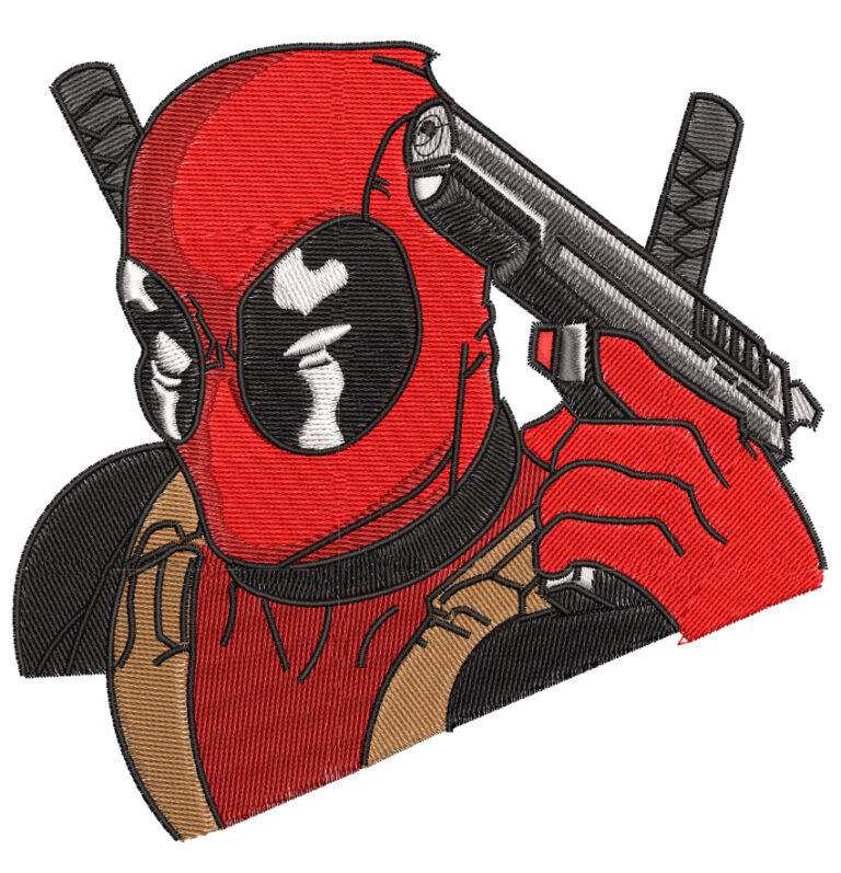 Embroidery Pattern Deadpool Guns - A.G.E Store | machine designs
