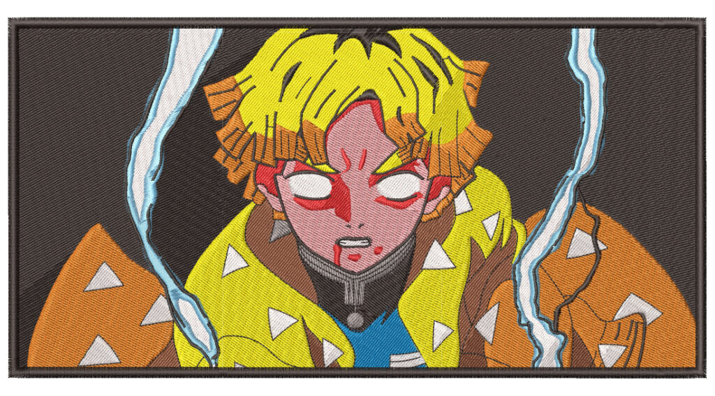 Anime Embroidery Pattern Zenitsu Thunder Attack - A.G.E Store | designs