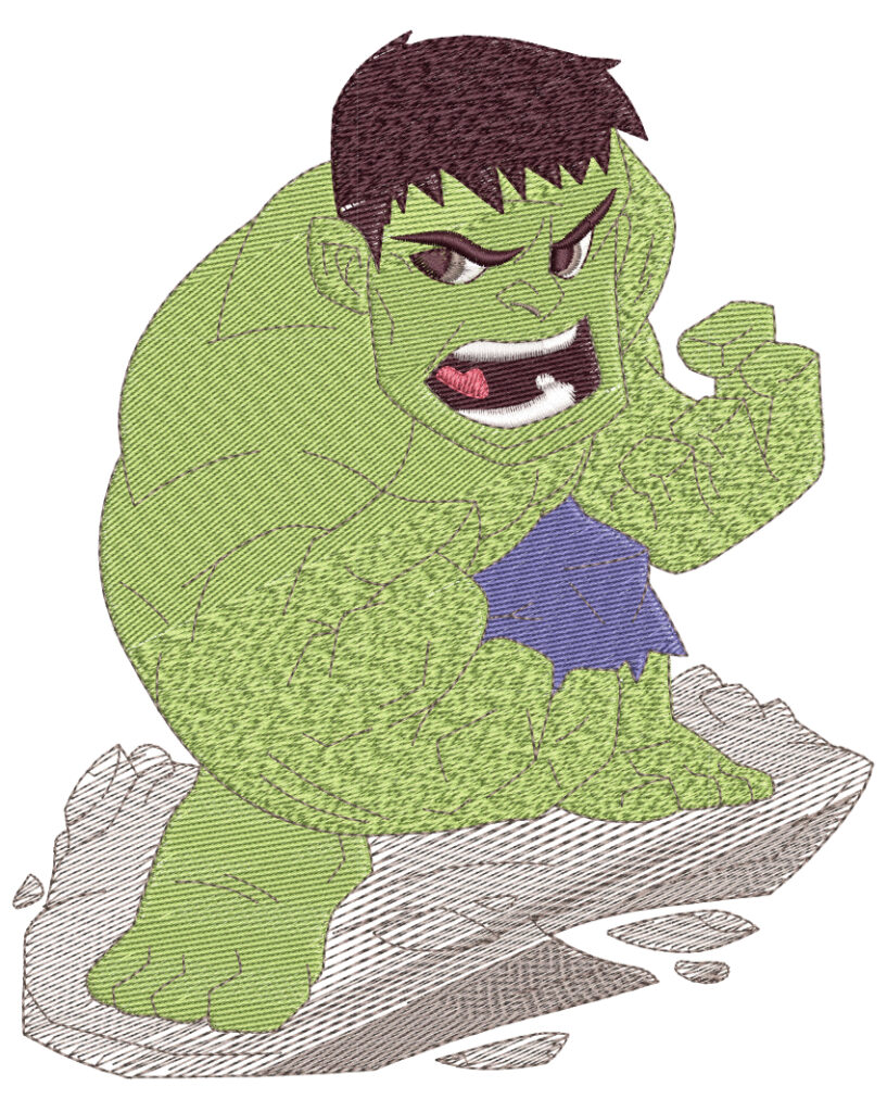 Embroidery Pattern Hulk Chibi Growls - A.G.E Store | designs