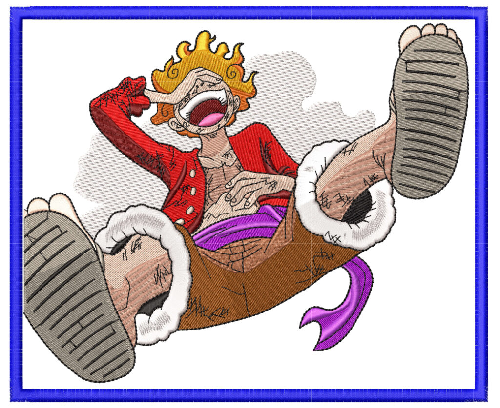 Anime Embroidery Pattern Luffy Laugh Fall - A.G.E Store | designs