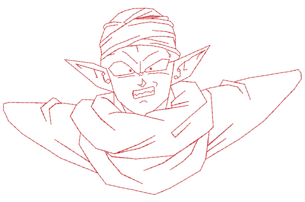 Anime Embroidery Pattern DB Piccolo Lineart - A.G.E Store | designs