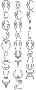 Embroidery Pattern Claw Alphabet Font - A.G.E Store | designs