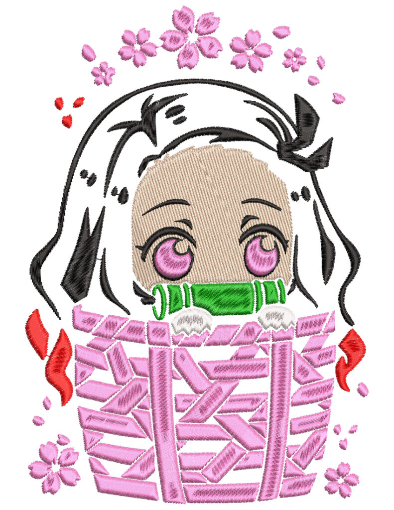 Anime Embroidery Pattern Nezuko Basket - A.G.E Store | designs