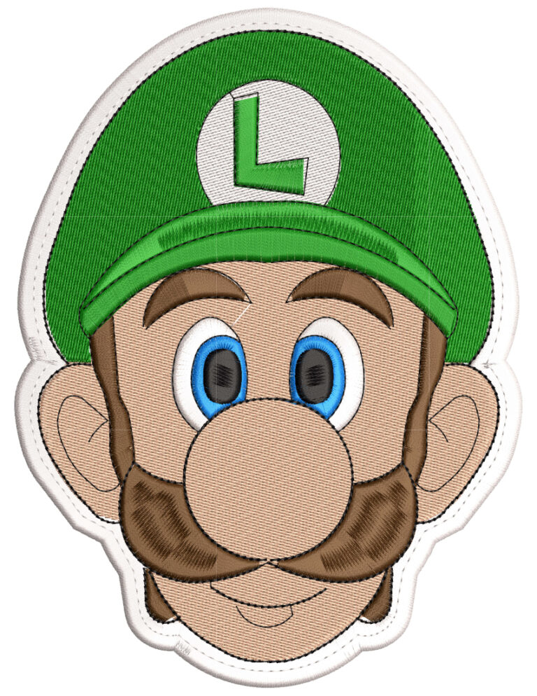 Embroidery Pattern Luigi Face - A.G.E Store | designs