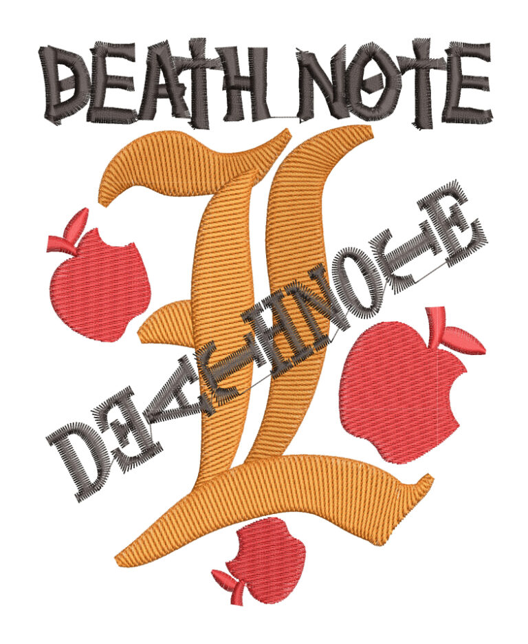 Anime Embroidery Pattern Deathnote Logo - A.G.E Store | designs