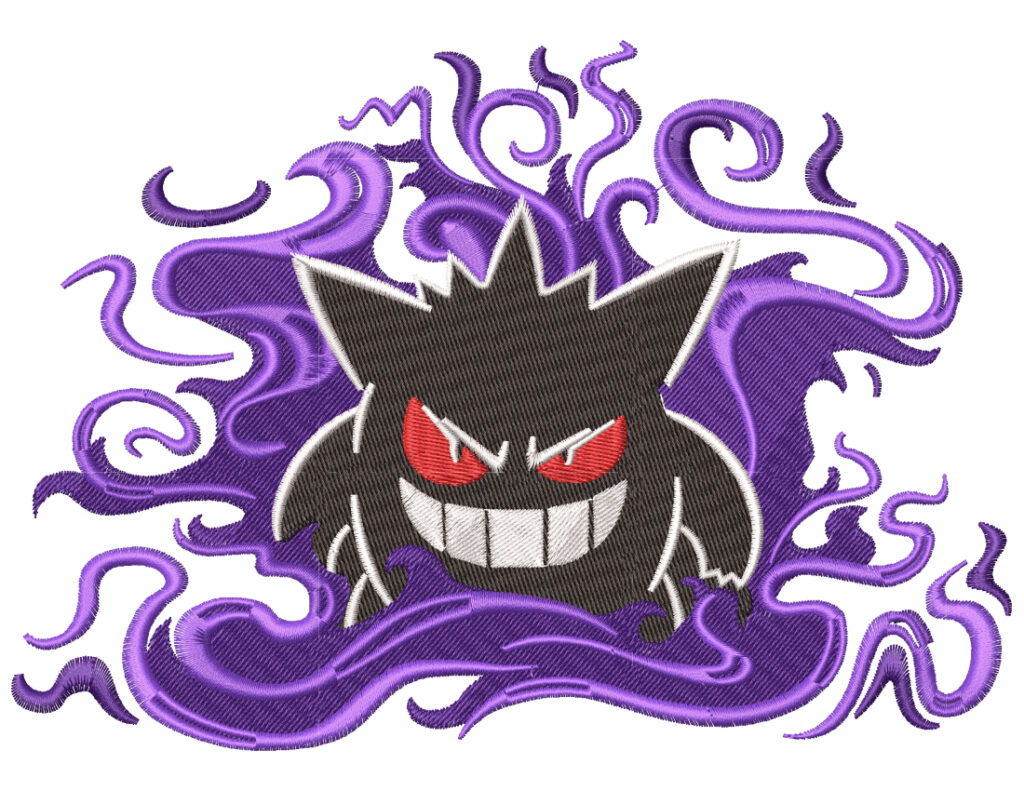 Embroidery Pattern Pokemon Gengar Flames - A.G.E Store | designs