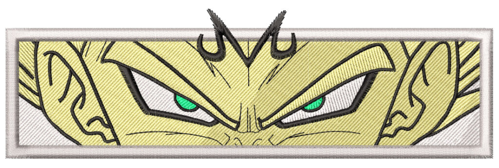 Anime Embroidery Pattern Vegeta Eyes Majin - A.G.E Store | designs