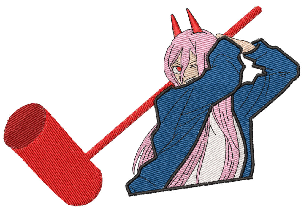 Anime Embroidery Power Hammer Swing - A.G.E Store | designs patterns