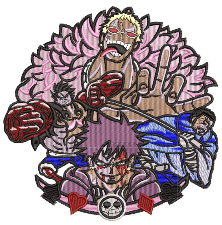 Anime Embroidery One Piece Group - A.G.E Store | designs patterns