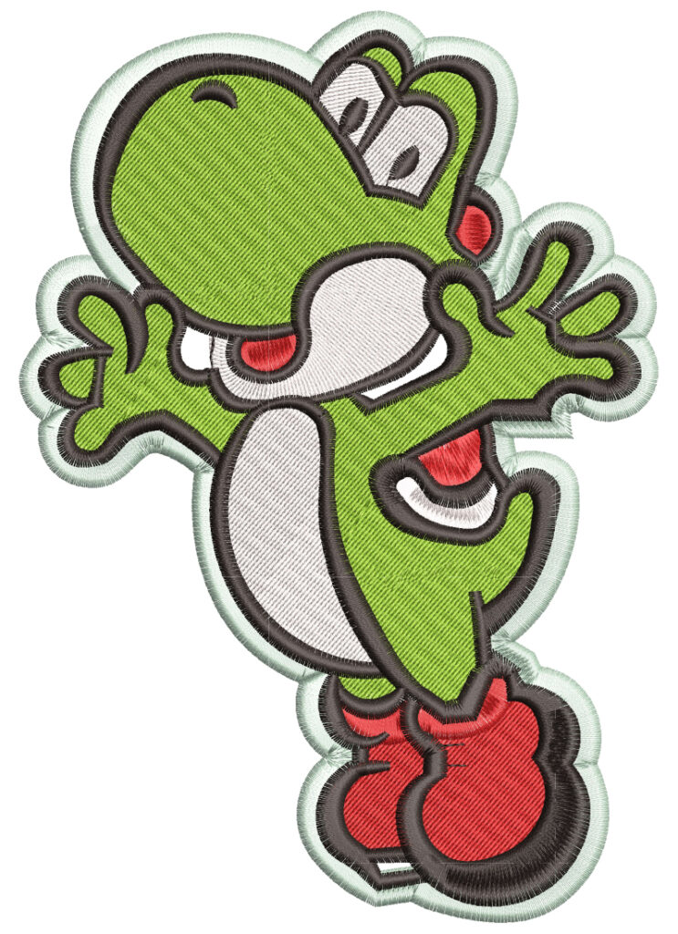Embroidery Pattern Happy Yoshi Jumps - A.G.E Store | designs