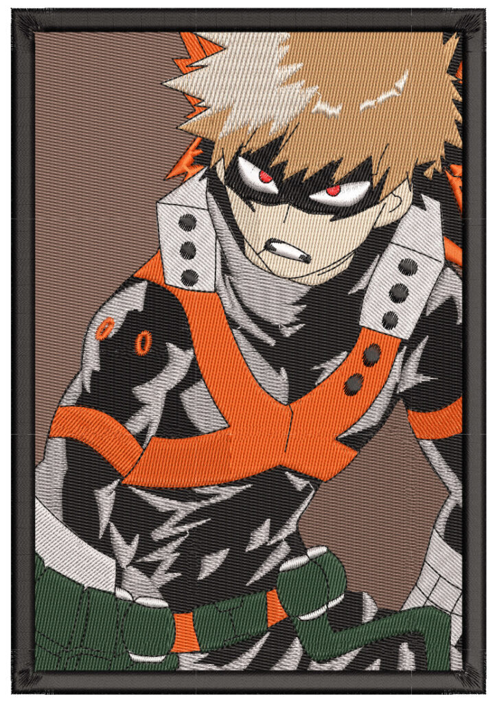 Anime Embroidery Pattern Katsuki Bakugo Grit - A.G.E Store | designs