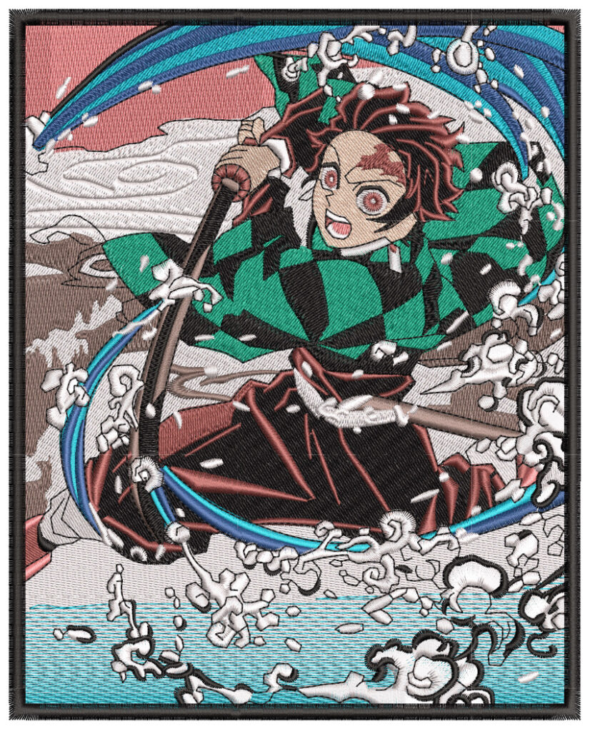 Anime Embroidery Pattern Tanjiro Water Strike Panel - A.G.E Store | designs