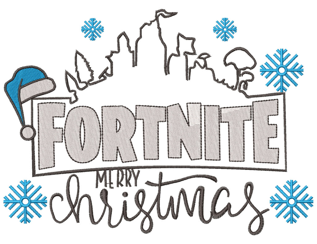 Embroidery Pattern Fortnite Xmas Logo - A.G.E Store | designs