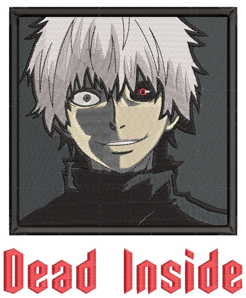 Anime Embroidery Pattern Kaneki Dead Inside - A.G.E Store | designs