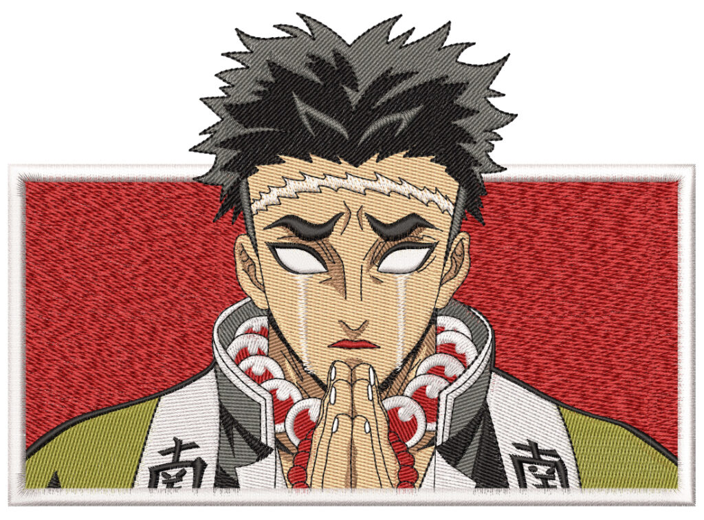 Anime Embroidery Pattern Stone Hashira Pray - A.G.E Store | designs