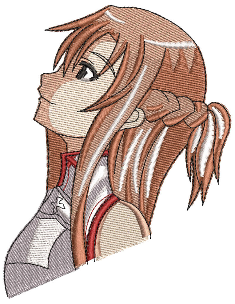 Anime Embroidery Pattern Asuna Profile - A.G.E Store | designs