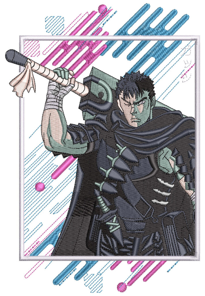 Embroidery Pattern Berserk Guts Style Square - A.G.E Store | designs