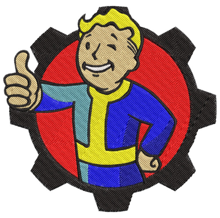 Embroidery Pattern Fallout Vault Boy Logo - A.G.E Store | designs