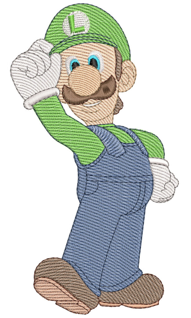 Embroidery Pattern Luigi Tips Cap - A.G.E Store | anime designs