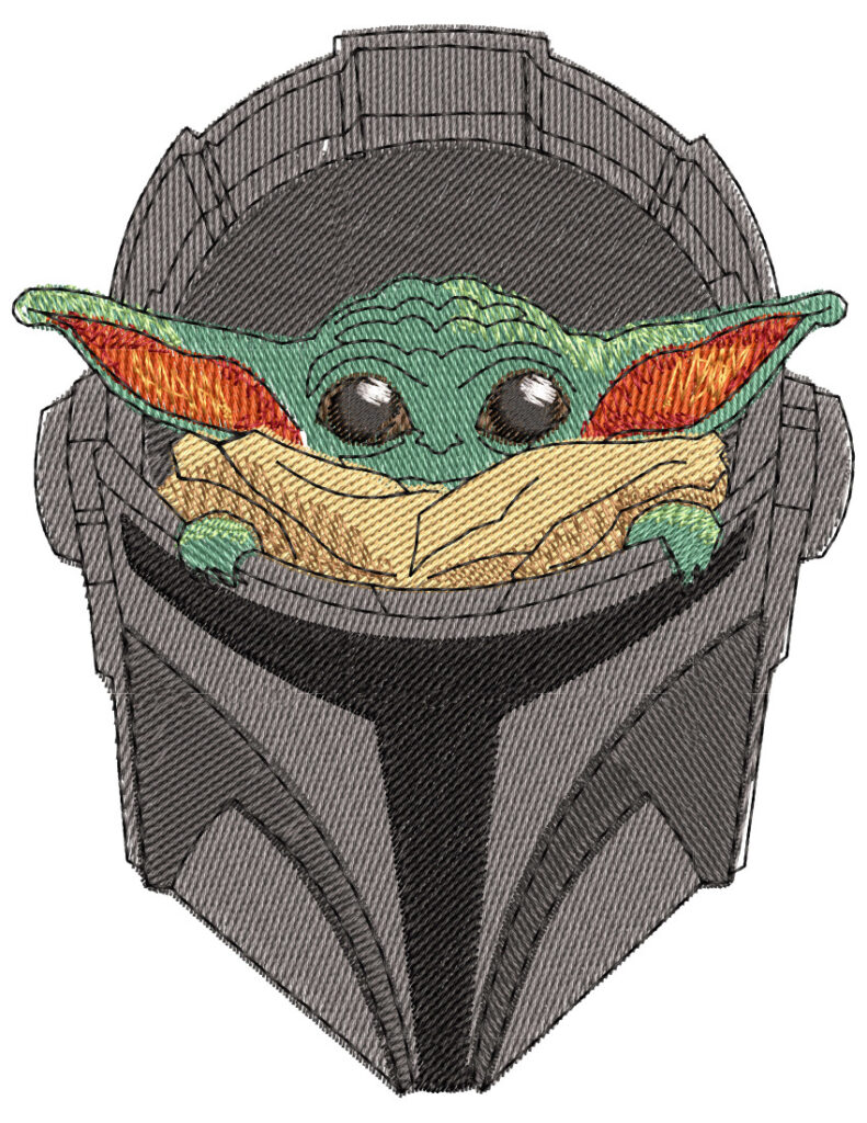 Embroidery Pattern Yoda Mando Helmet - A.G.E Store | designs