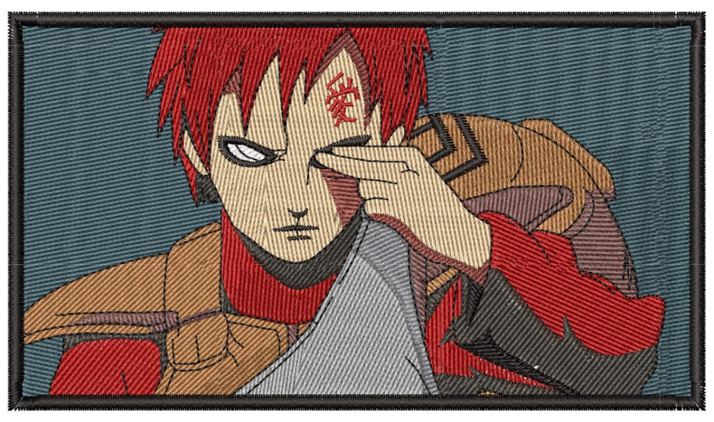 Anime Embroidery Pattern Gaara Eye Wipe - A.G.E Store | machine designs