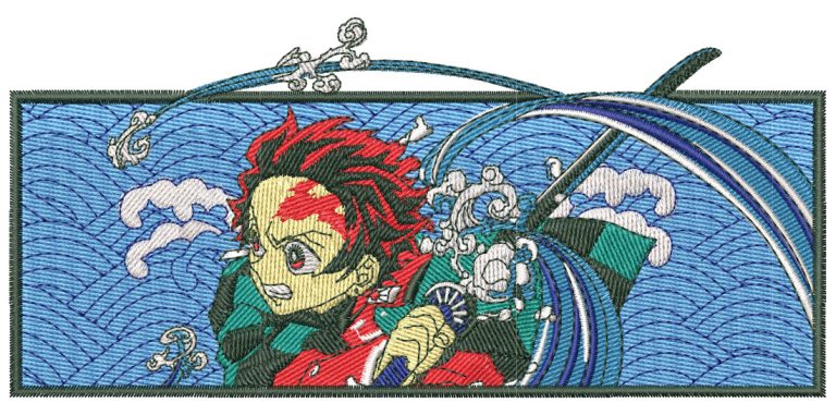 Anime Embroidery Pattern Tanjiro Artistic Attack - A.G.E Store ...
